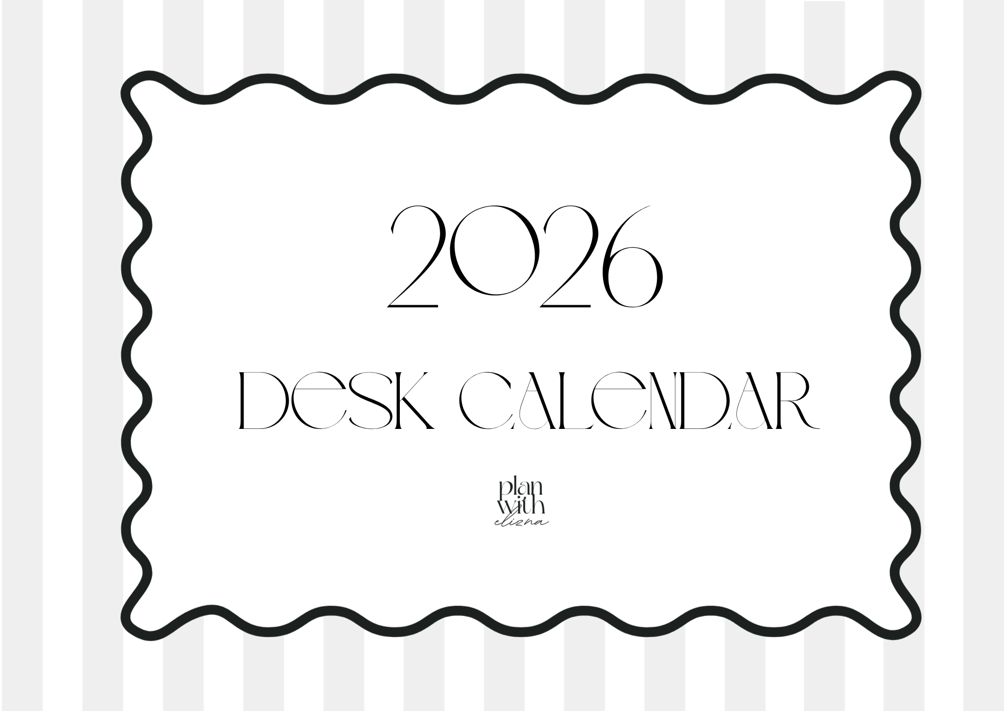 2026 Desk Calendar - The Jane – Plan with Elizna